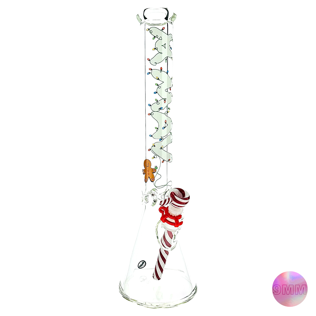 Christmas mean gingerbread man 18” 9mm beaker bong – MAV