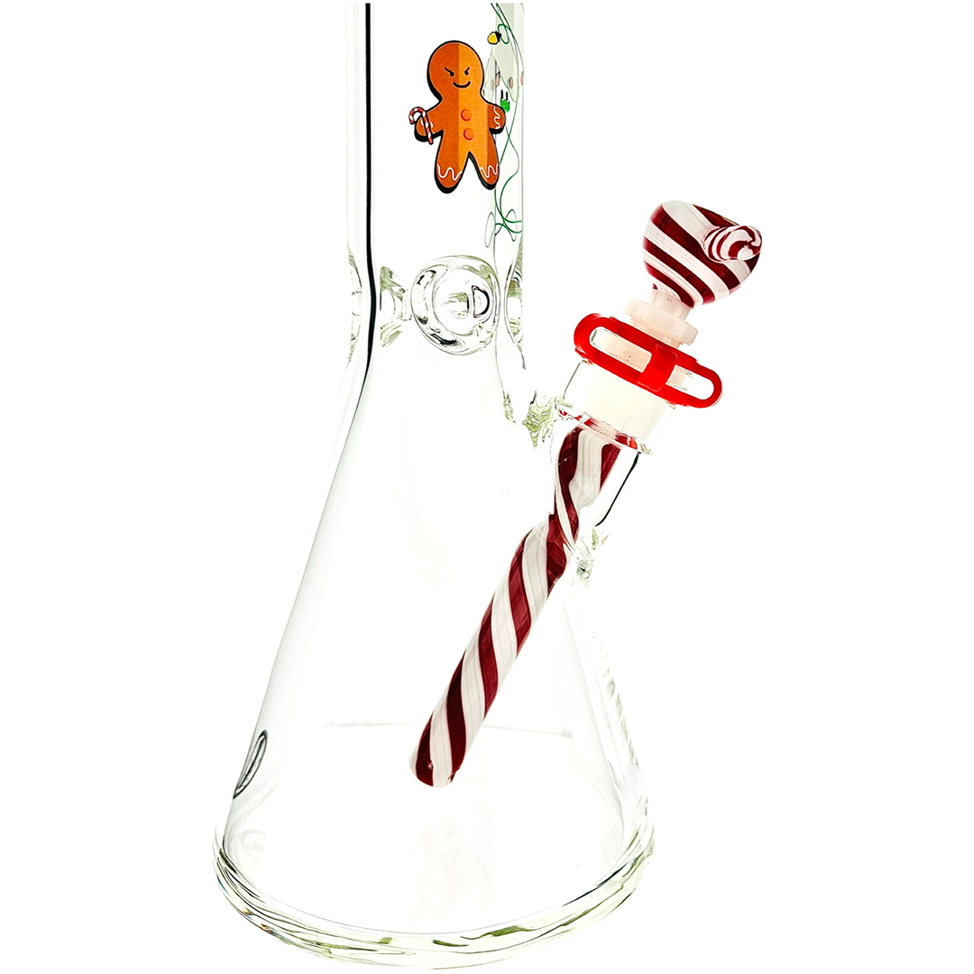 Christmas mean gingerbread man 18” 9mm beaker bong – MAV